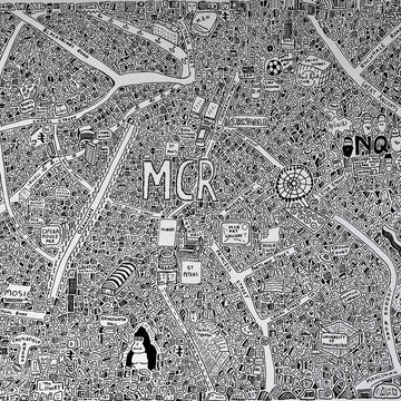 Doodle Map Manchester – Uniquely Manchester