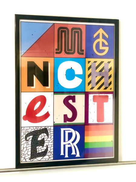 Manchester Symbols A3 Print – Uniquely Manchester