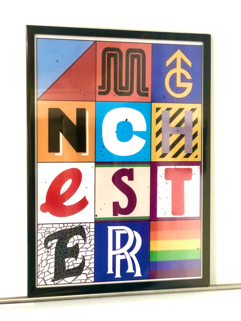 Manchester Symbols A3 Print – Uniquely Manchester